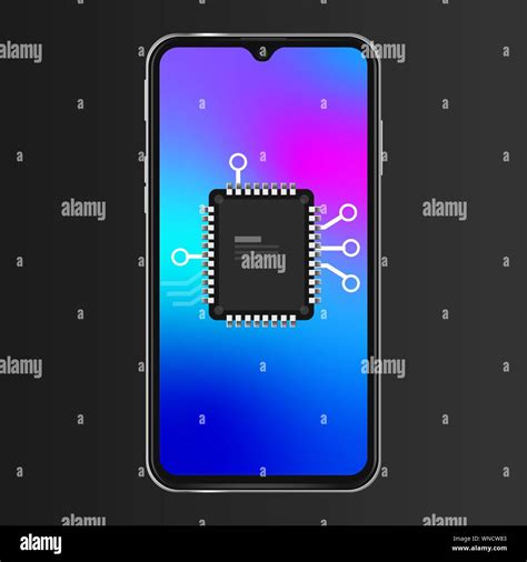 Soc System On A Chip Smartphone Cpu Microprocessor Vector Stock Vector Image And Art Alamy