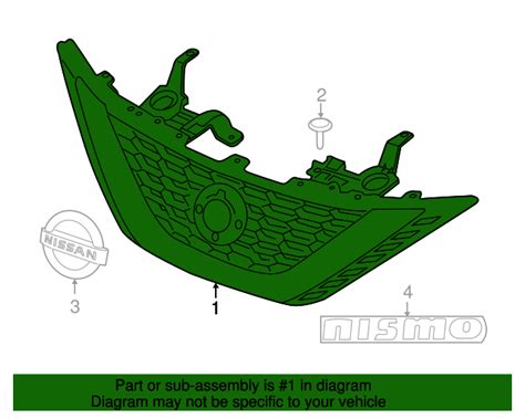 2016-2019 Nissan Sentra Grille 62310-3YU0A | Nissan Parts Plus