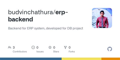 Github Budvinchathura Erp Backend Backend For Erp System Developed For Db Project