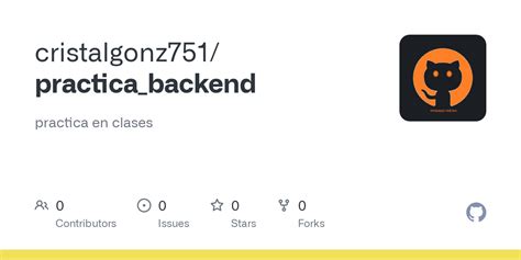 GitHub Cristalgonz Practica Backend Practica En Clases