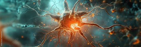 Microscopic View Of A Neuron The Building Block Of The Nervous System A Detailed Microscopic