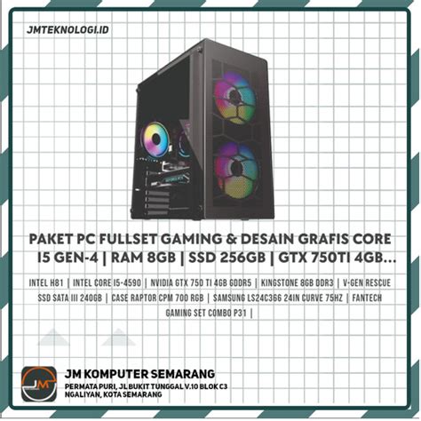 Jual Paket Pc Fullset Gaming Desain Grafis Core I Gen Ram Gb Ssd Gb Gtx Ti Gb