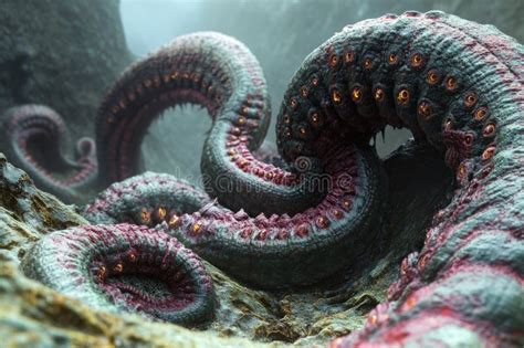 Visualization Of Bacterial Structures Under Microscopic Perspective With Vibrant Colors And