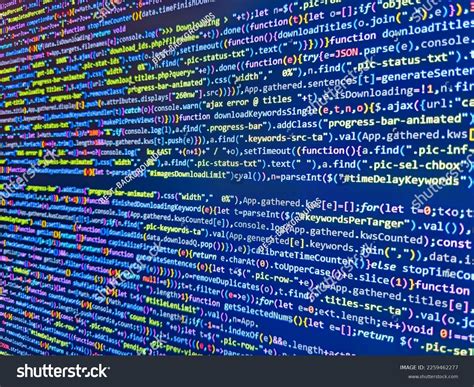 Computer Programming Coding Screen Source Script Stock Photo Shutterstock