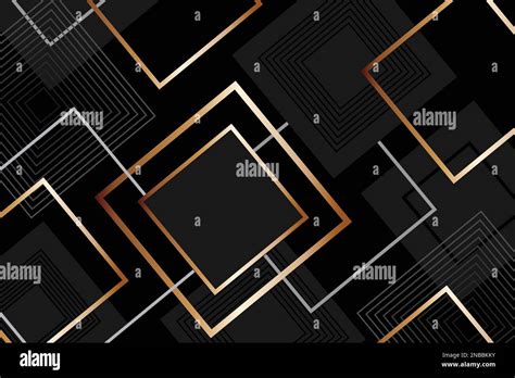 Abstract Black And Gold Luxury Background Overlapping Layers Decor