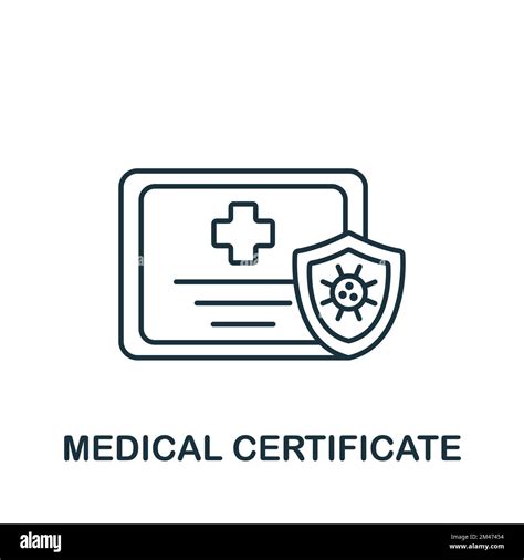Medical Certificate Icon Monochrome Simple New Normality Icon For Templates Web Design And