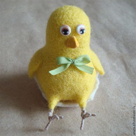 Цыпленок пасхальный валяный из шерсти. Мастер класс в стихах | oblacco