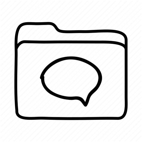 Download File Files Folder Folders Messages Speech Bubble Icon