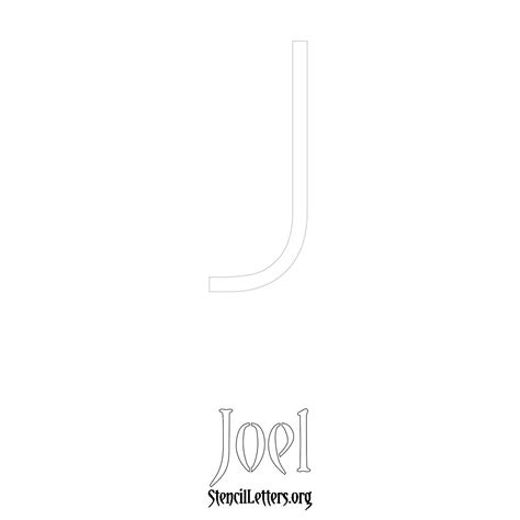 Joel Free Printable Name Stencils With 6 Unique Typography Styles And