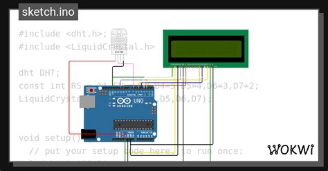LCD With Humidity And Temperature Wokwi ESP STM Arduino Simulator