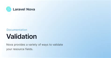 Validation Laravel Nova