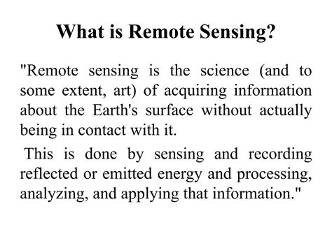 Remote Sensing Presentation Ppt