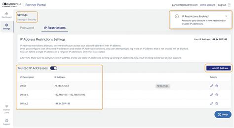 Improved Access Control For IP Address Restrictions CloudAlly