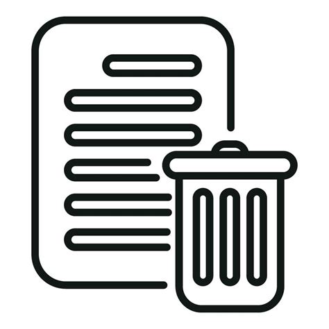 Garbage Data Bin Icon Outline Vector Input Server 36587440 Vector Art At Vecteezy