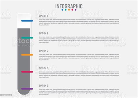 5 옵션 튜브 모양의 비즈니스 인포 그래픽 라벨 템플릿입니다 인포 그래픽에 대 한 창의적인 개념입니다 0명에 대한 스톡 벡터 아트 및 기타 이미지 Istock