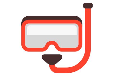 Scuba Diving Mask Flat Icon Underwater Graphic By Microvectorone · Creative Fabrica