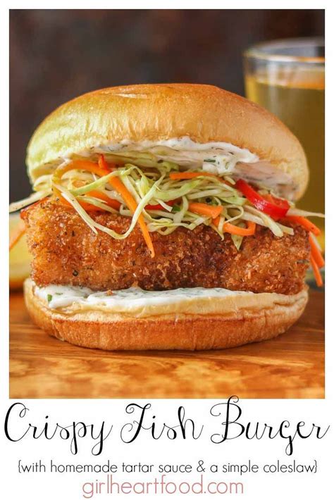 Crispy Panko Crusted Cod Burger With Homemade Tartar Sauce