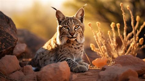 Premium Ai Image A Photo Of A Desert Bobcat Rocky Terrain