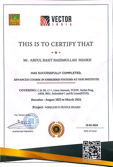 Shaikh Abdul Basit On Linkedin Vectorindia Embeddedsystems