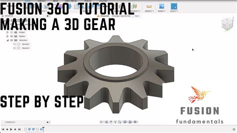 Fusion 360 Intermediate Tutorial How To Make A 3d Gear Youtube
