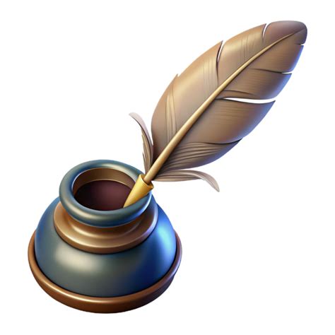 Majestic Sought After Isolated Cutout Of A Vintage Feather Pen And