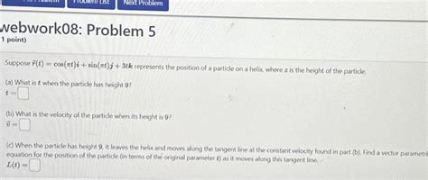 solved suppose r t cos πt i sin πt j 3tk represents the