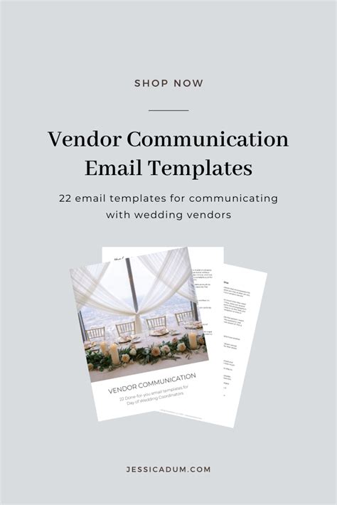 Vendor Communication Email Template