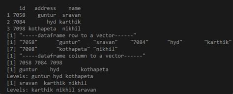 Convert Dataframe Rows And Columns To Vector In R Geeksforgeeks