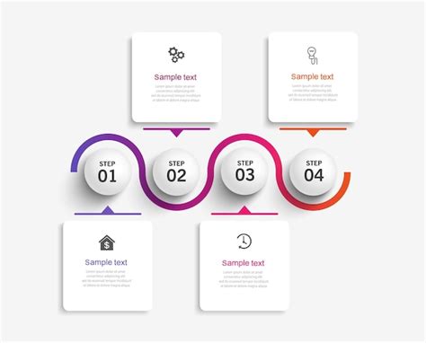 Premium Vector Infographics Number Options Template With 4 Steps