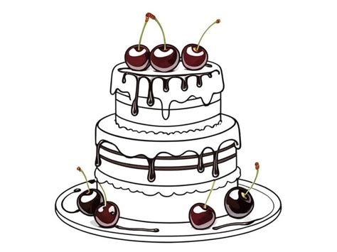19 Desenhos De Bolo De Aniversário Para Colorir