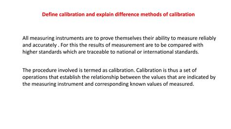 measurement instruments static and dynamic characteristics calibration