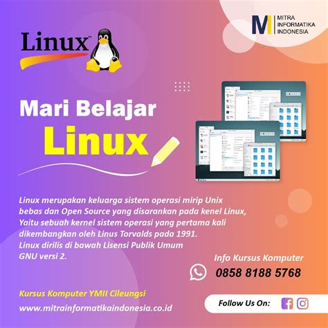 tempat kursus komputer untuk kamu yang berminat belajar linux