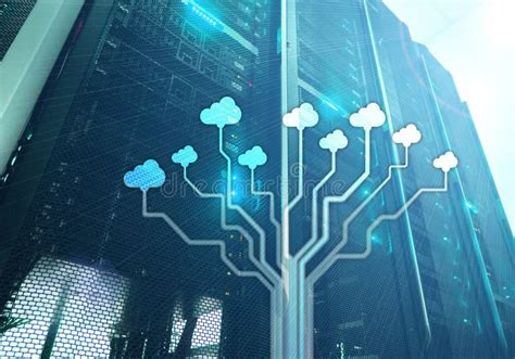 Cloud Server And Computing Data Storage And Processing Internet And