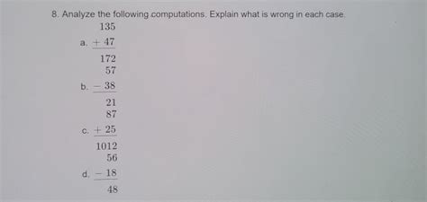 Solved Analyze The Following Computations Explain What Chegg