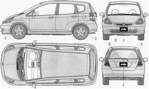 Honda Fit 2007 Blueprint Honda Odyssey 2003 Blueprint Cars Blueprint