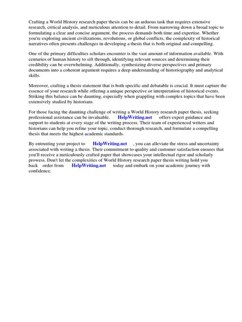 World History Research Paper Thesis Pdf Essays Thesis
