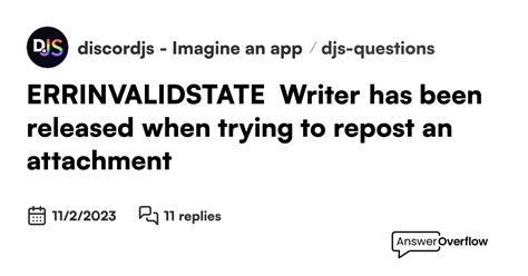 err invalid state writer has been released when trying to repost an