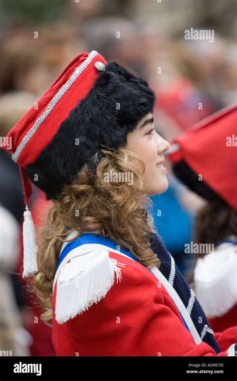 Young Basque Woman Holding A Banner La Tamborrada Donostia San