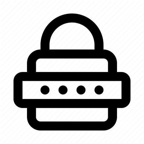 Password Secure Data Computer Screen Security Lock Icon