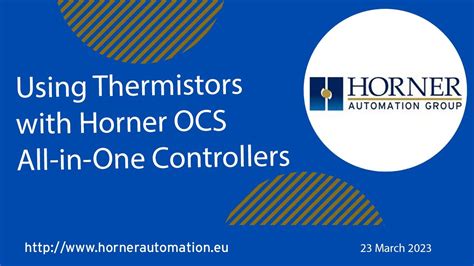 Using Thermistors With Horner Ocs All In One Controllers Horner