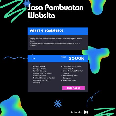Jual [jasa] Pembuatan Website E Commerce Full Fitur React And Next Js Kanigara Dev Shopee