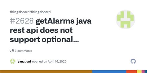 Getalarms Java Rest Api Does Not Support Optional Searchstatus And
