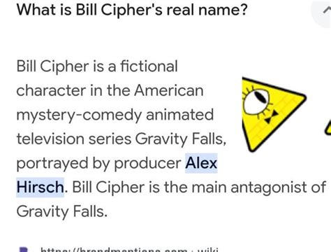 Bill Chipher Real Nameprod Chrome Rgravityfallsfan