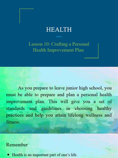 mapeh health part 1 pdf self improvement