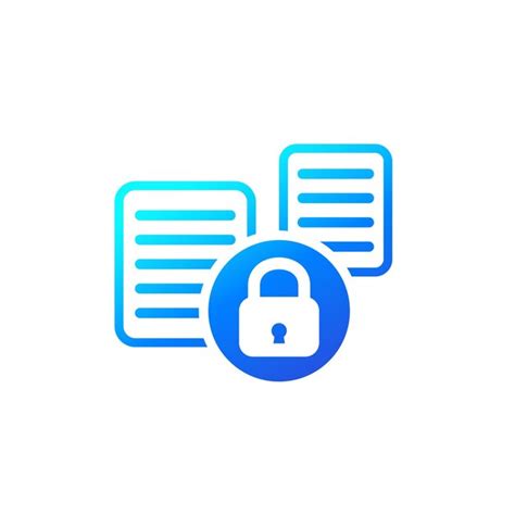 Premium Vector Document Protection Icon Data Security Vector