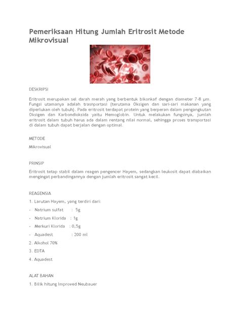Hitung Jml Eritrosit Pdf
