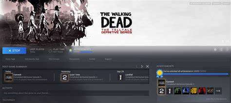 7 The Walking Dead The Telltale Definitive Series Rsteamachievements