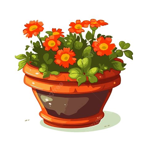 Flower Pot Clip Art Simple Flower Pot Over 42 391 Royalty Free