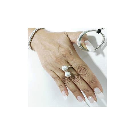 Anillo Perlas Color Blanco
