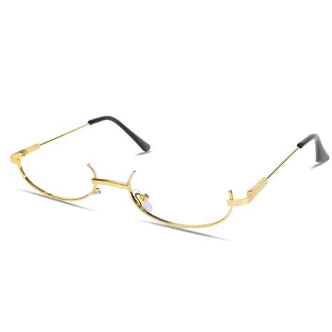 Metal Glasses Frame Half Frame Without Lens Girl Chic Harajuku Cosplay